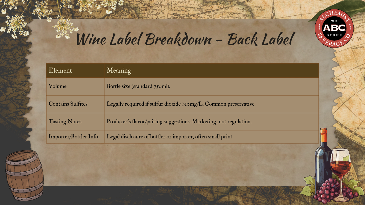 How to Read a Wine Label Like a Pro - Alchemist Beverage Company • The ...
